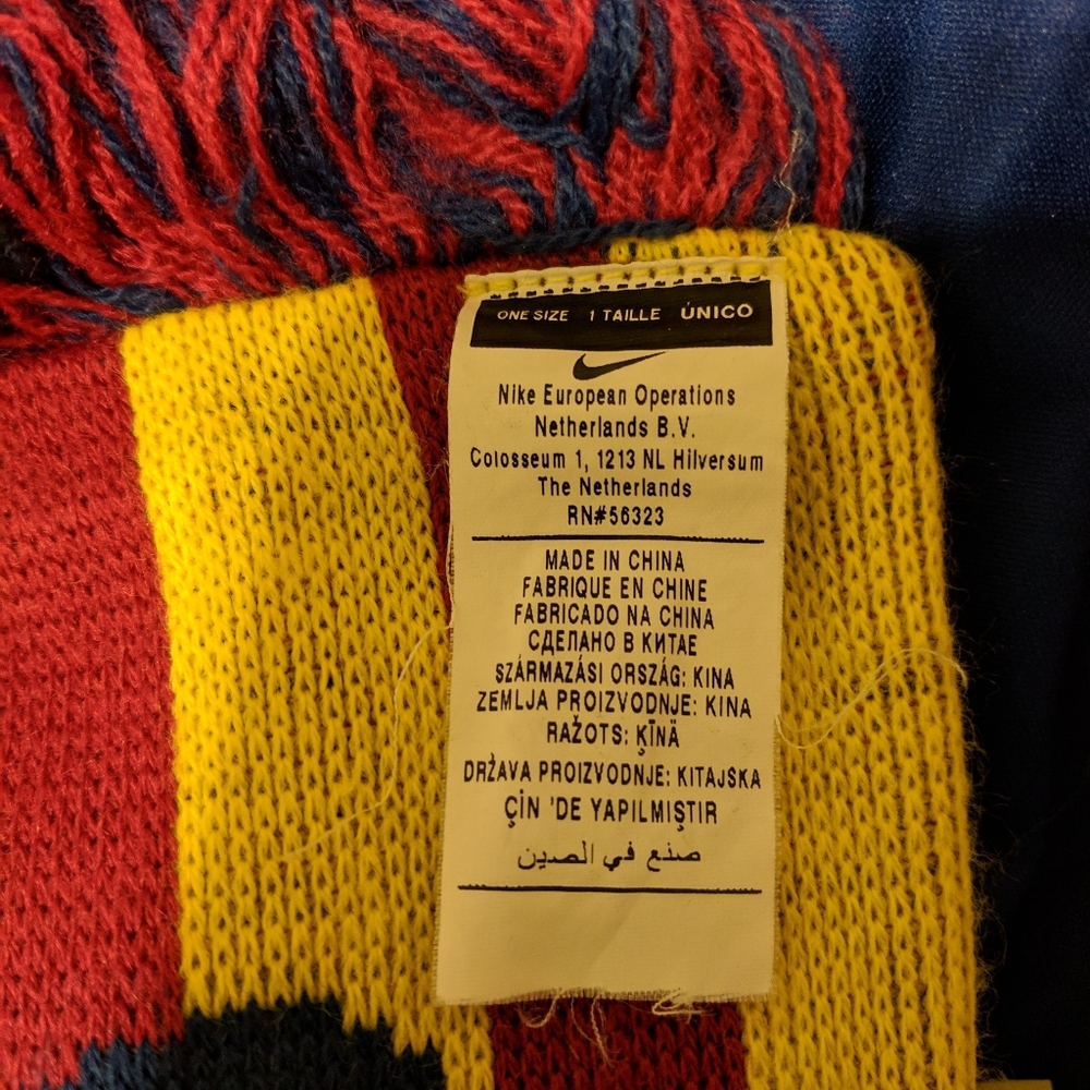 Vintage Futbol Club Barcelona (Fcb) Official Scarf - Gem